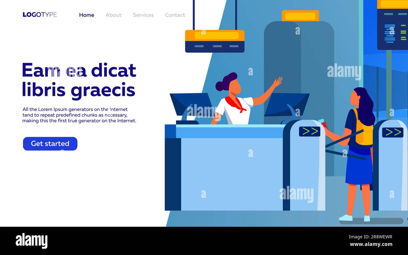 Passengers queue in line Stock Vector Images - Alamy