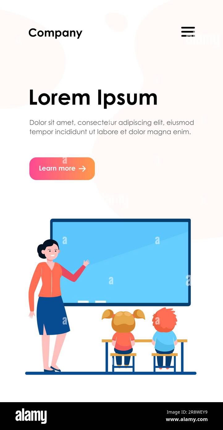 Female teacher explaining lesson for kids Stock Vector Image & Art - Alamy