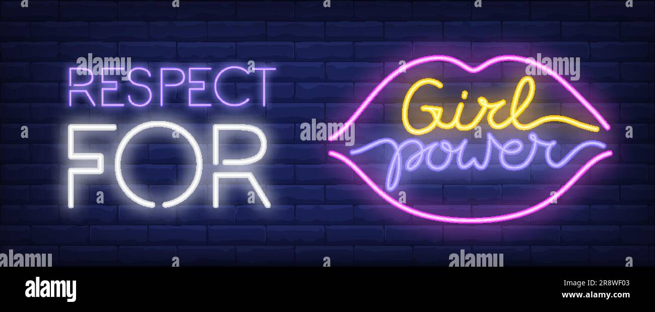 Respect neon hi-res stock photography and images - Alamy