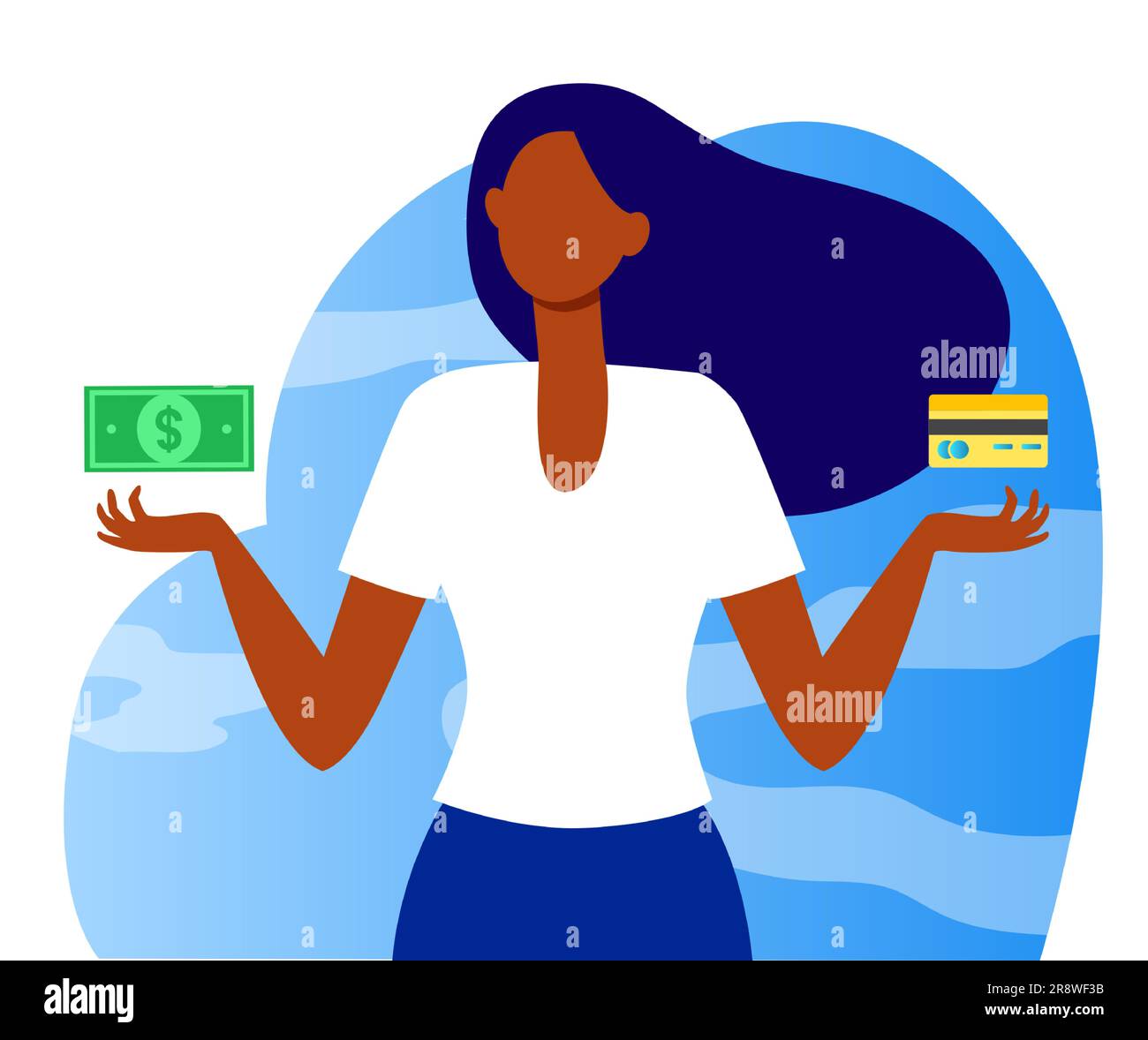 Cash vs credit card Stock Vector Image & Art - Alamy