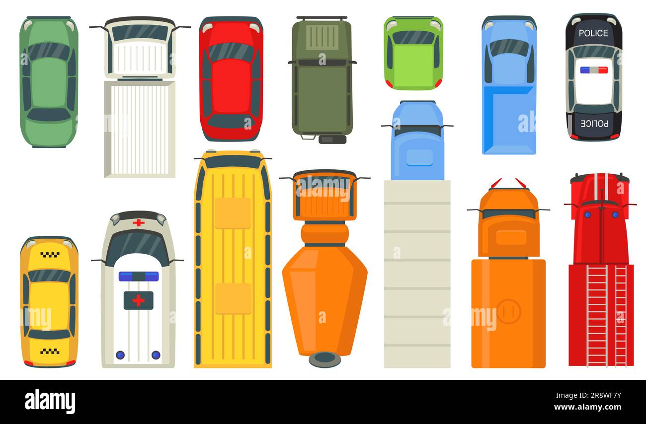 Fire car top view isolated hi-res stock photography and images - Alamy