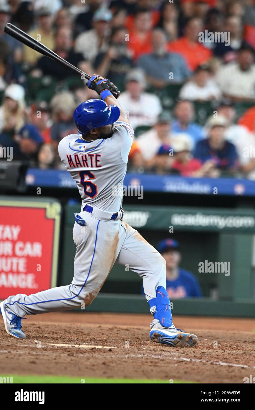 New York Mets right fielder STARLING MARTE (6) in the top of the seventh inning during the MLB ...