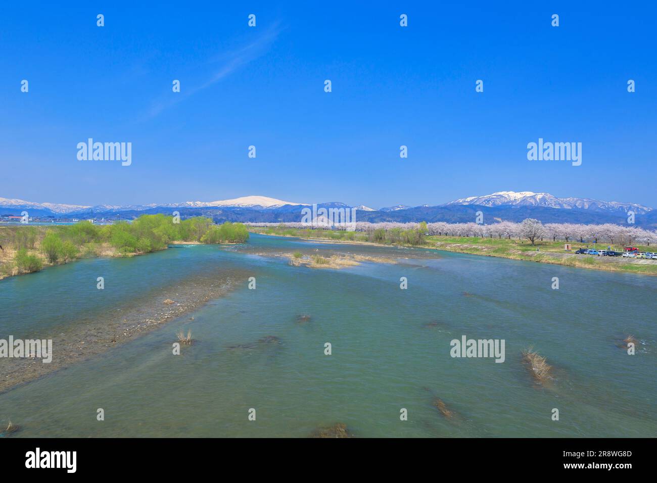 Mt. Tsuki and Sagae River Stock Photo - Alamy