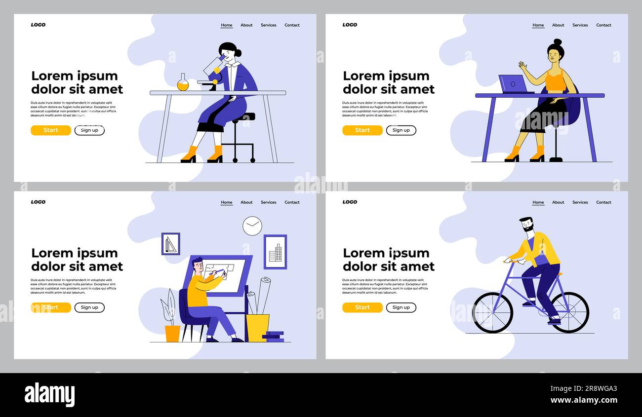 Work and activity set Stock Vector Image & Art - Alamy