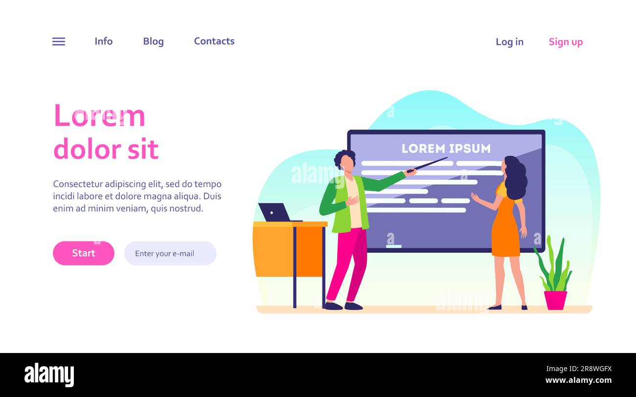 Student teacher class pointing Cut Out Stock Images & Pictures - Alamy