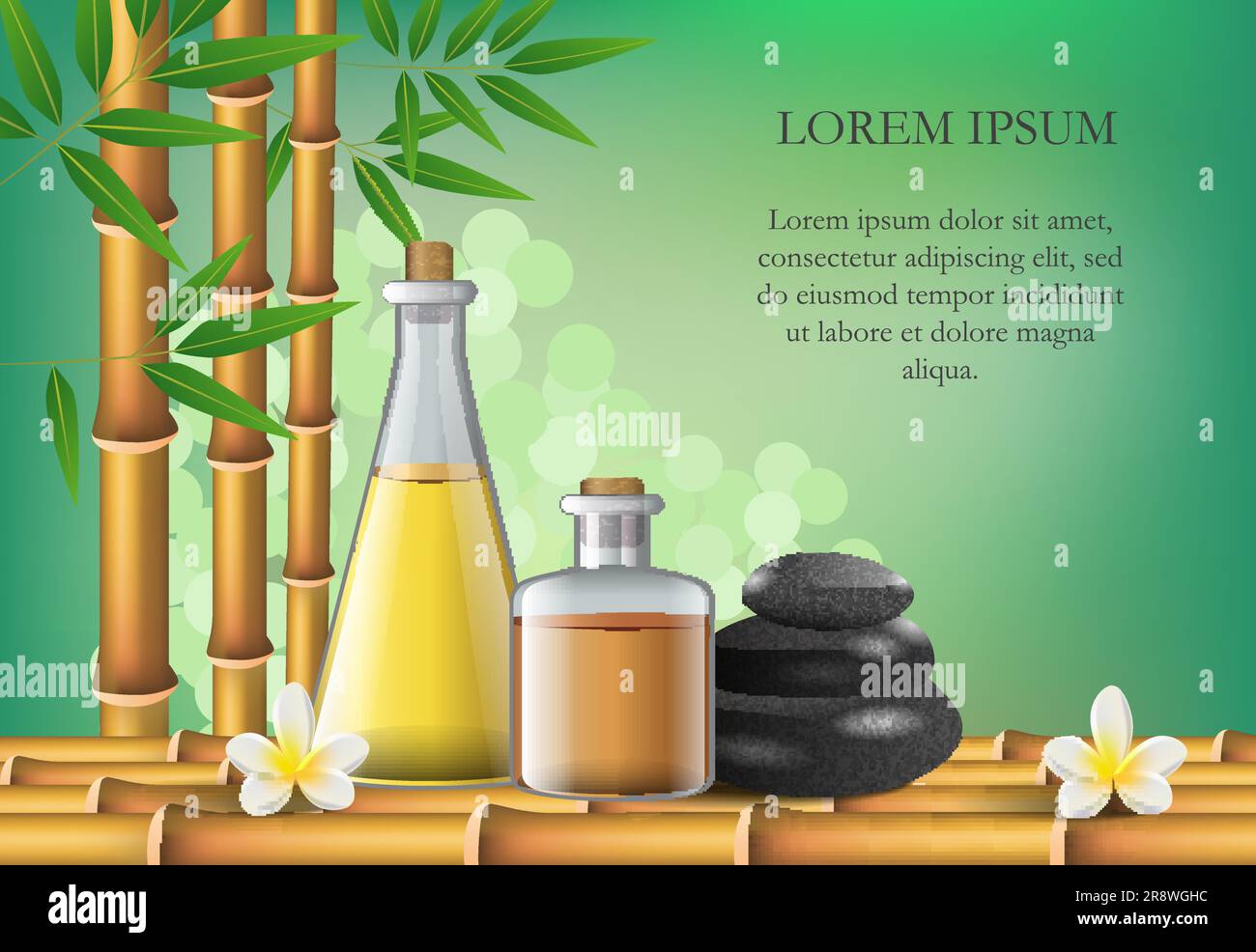 Spa salon accessories composition and sample text Stock Vector Image ...
