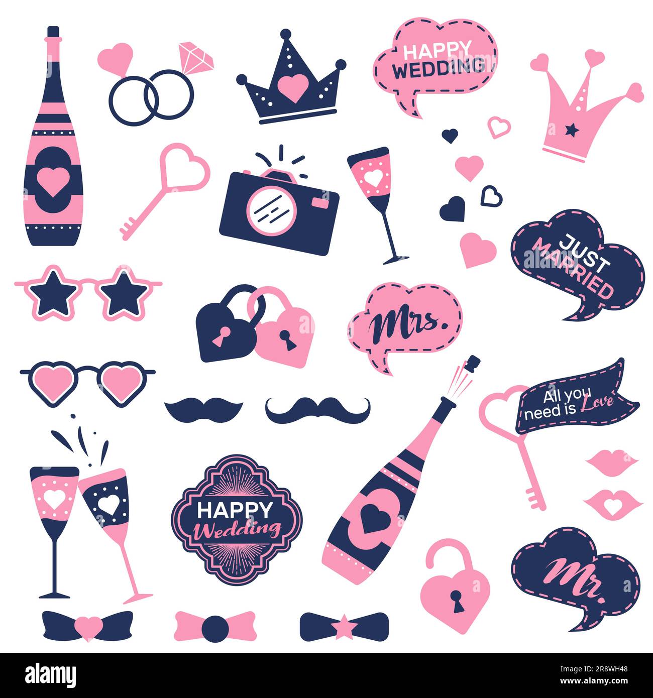 Retro wedding photo Cut Out Stock Images & Pictures - Alamy