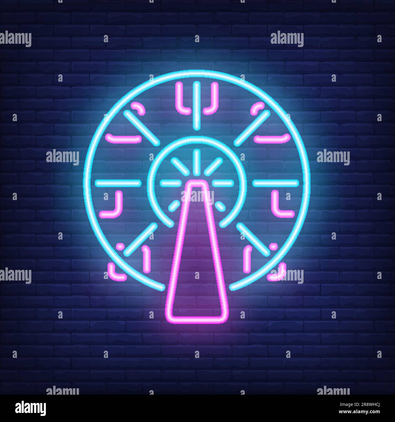 Ferris wheel neon sign Stock Vector Image & Art - Alamy