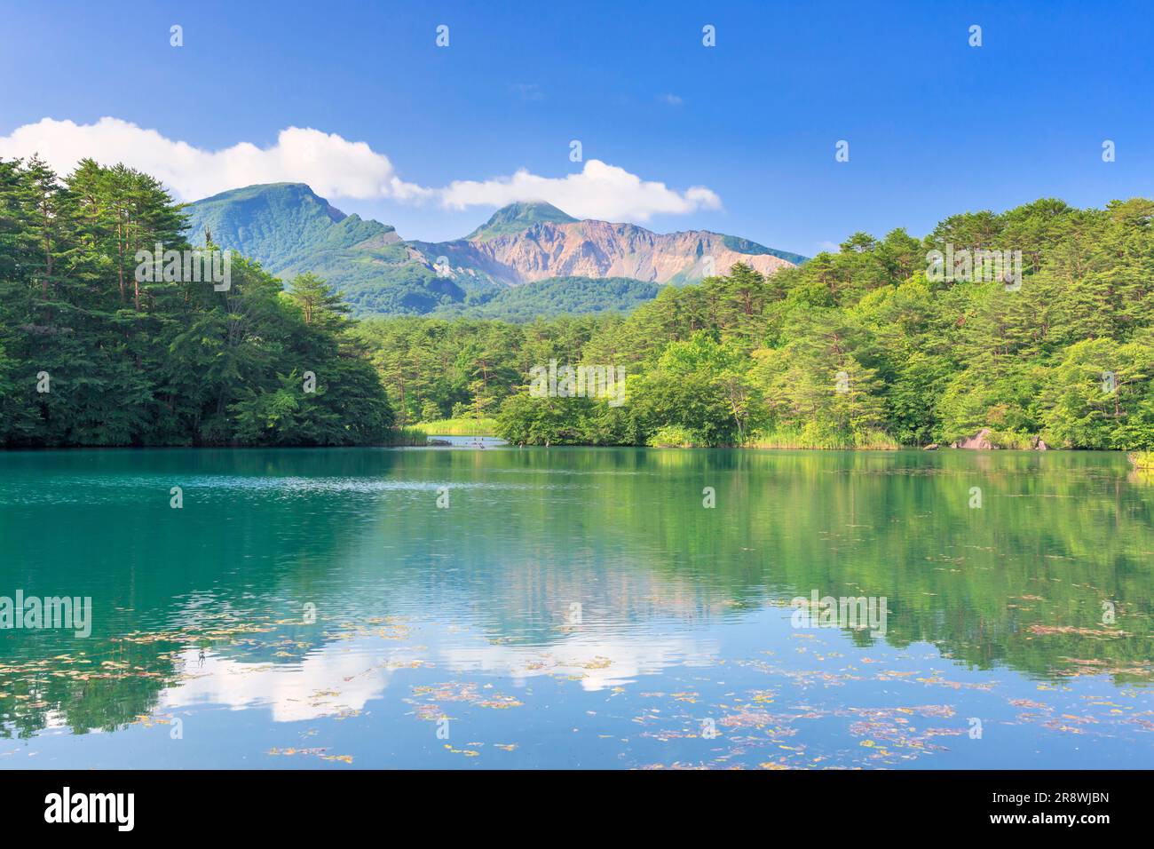 Mt. Bandai and Goshikinuma Stock Photo - Alamy