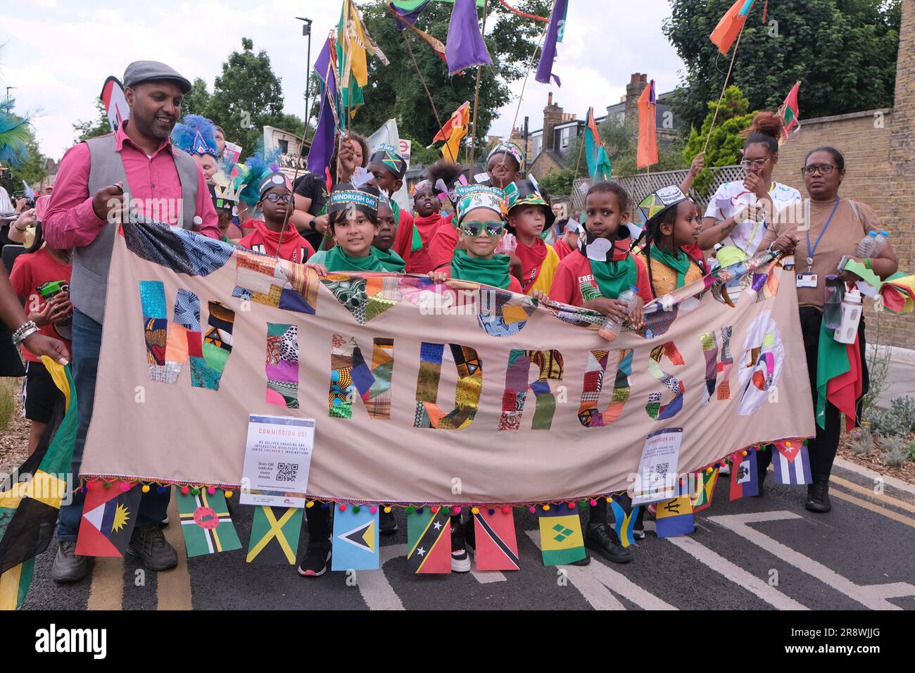 London, UK. Children take part in s special parade celebrating the 75th ...