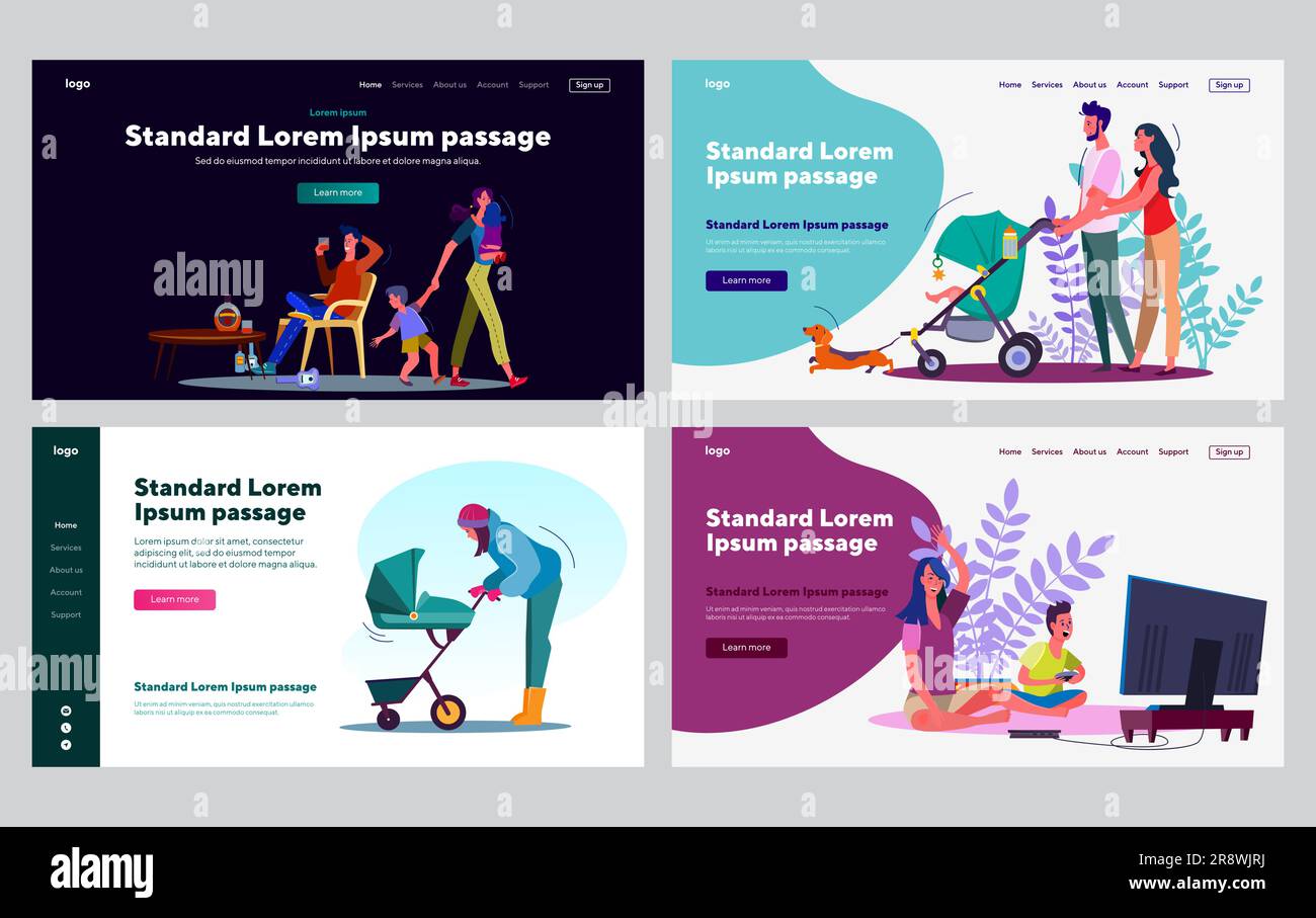 Reliable parents set Stock Vector Image & Art - Alamy