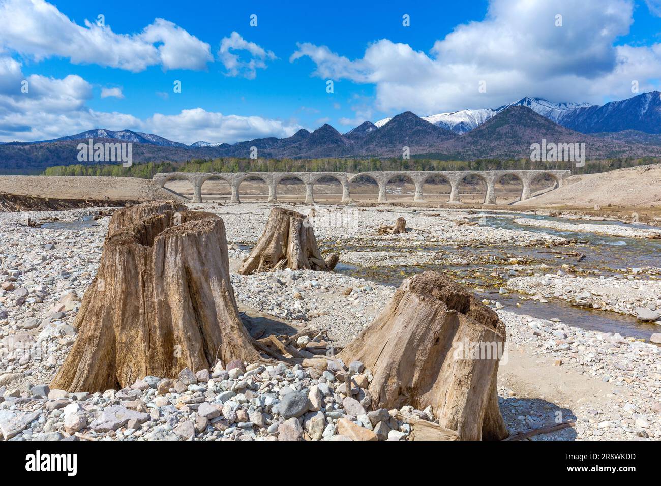 Taushubetsu River Bridge Stock Photo - Alamy