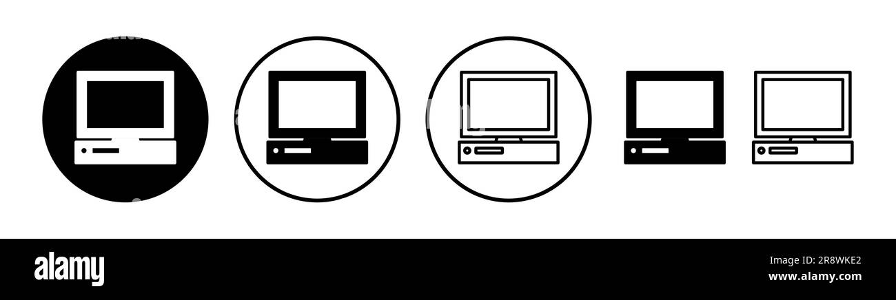 Computer icon vector. computer monitor icon Stock Vector Image & Art - Alamy