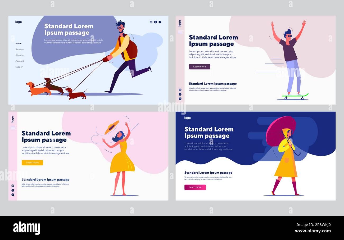 Walking outside set Stock Vector Image & Art - Alamy