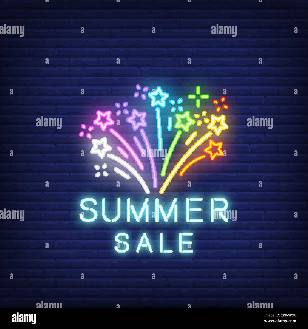 Fireworks on holiday summer Stock Vector Images - Alamy