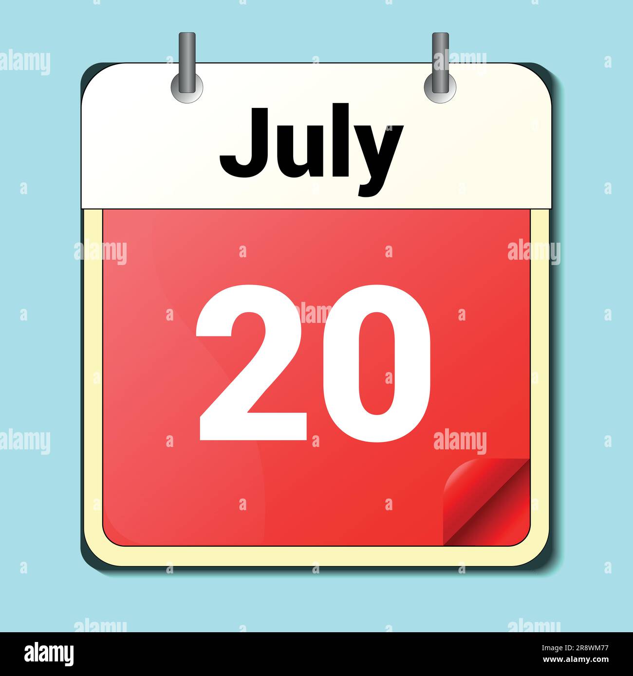 day on the calendar, vector image format, June 20 Stock Vector Image ...