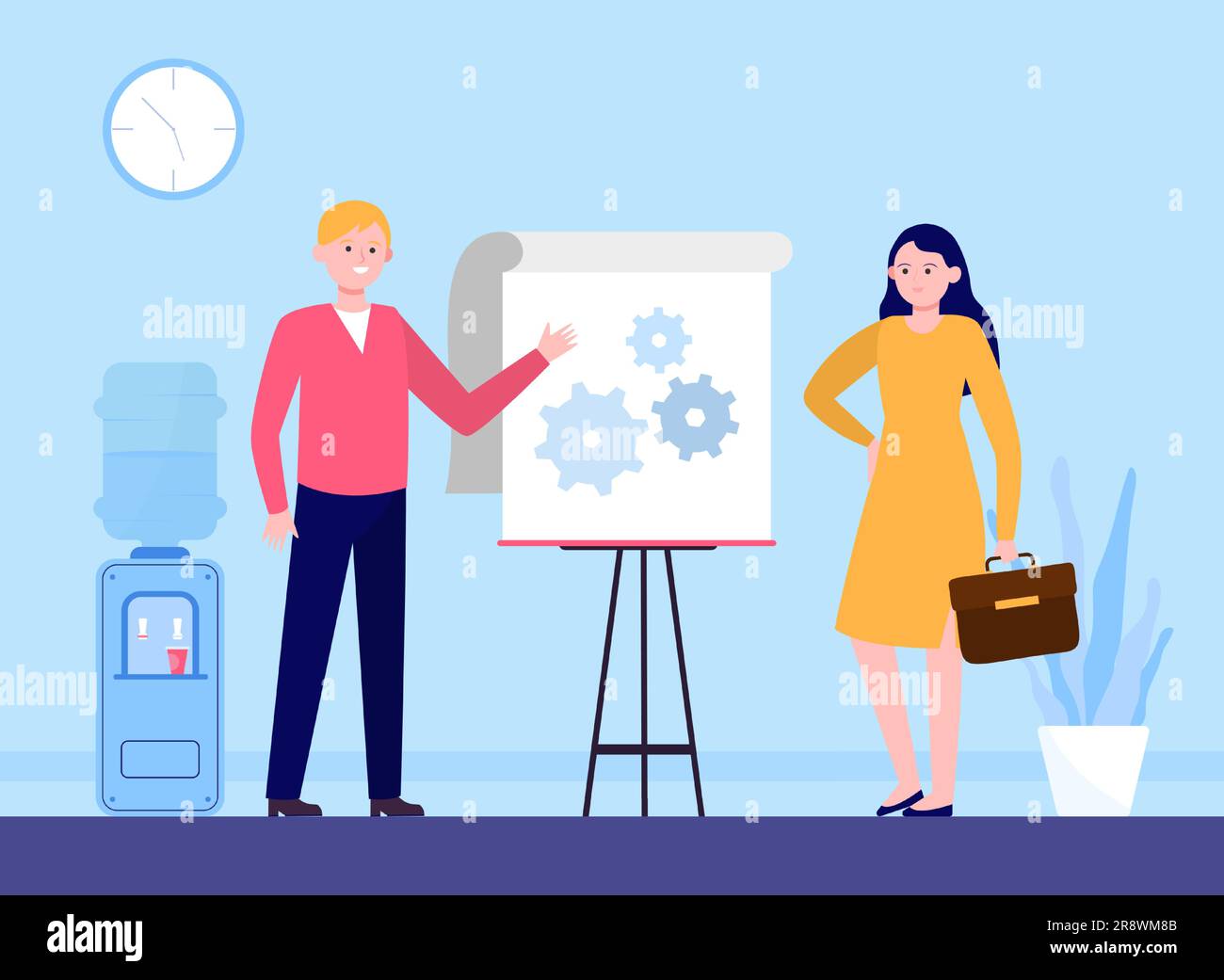 Manager presenting technical solution Stock Vector Image & Art - Alamy