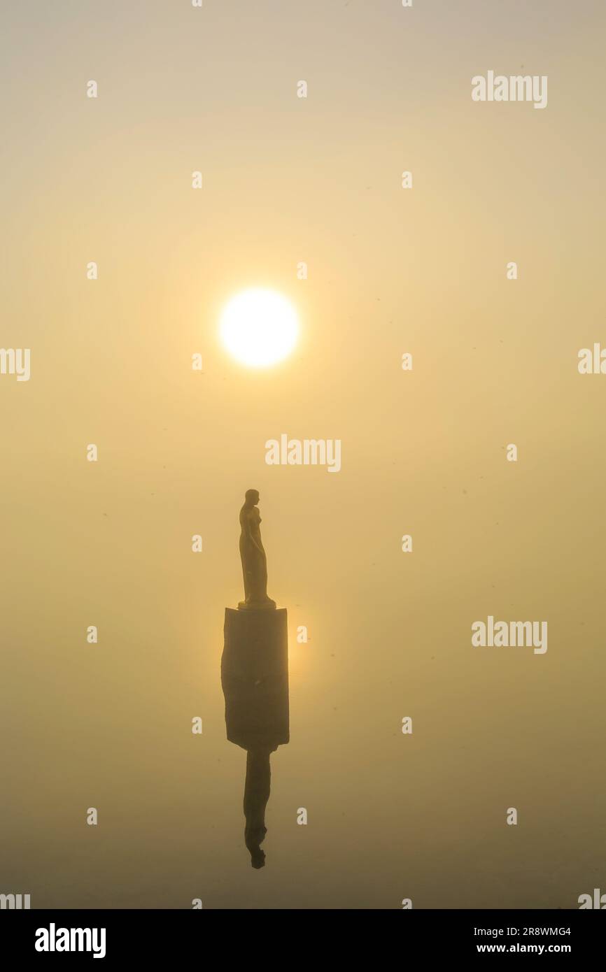 Statue of Tatsuko at Lake Tazawa Stock Photo - Alamy