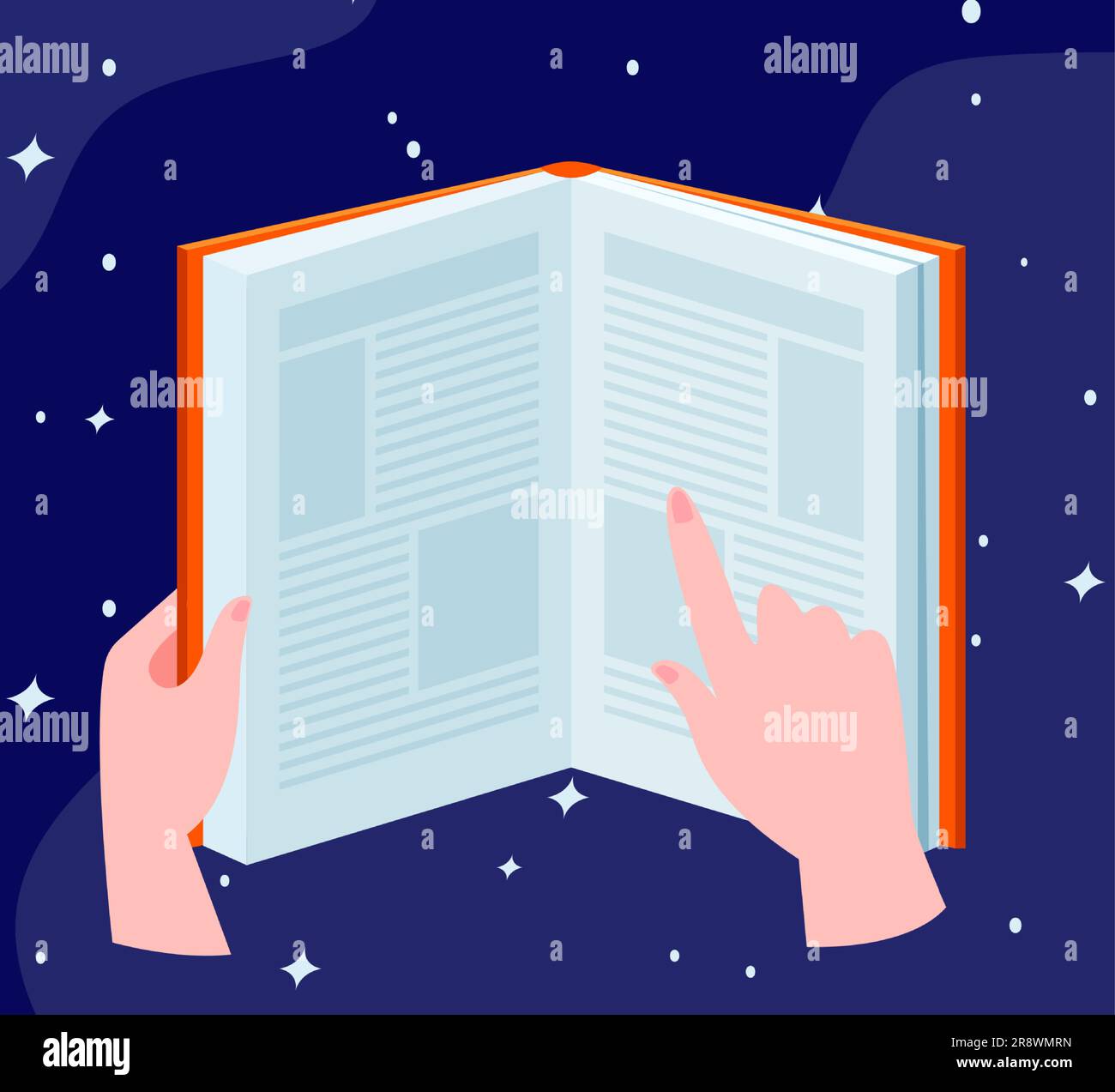Human hands holding open book Stock Vector Image & Art - Alamy