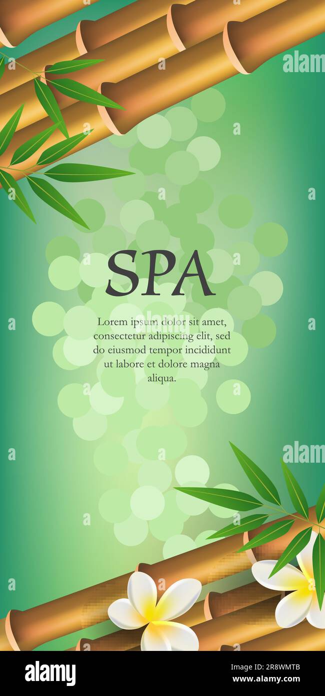 Spa lettering, flowers and bamboo Stock Vector Image & Art - Alamy