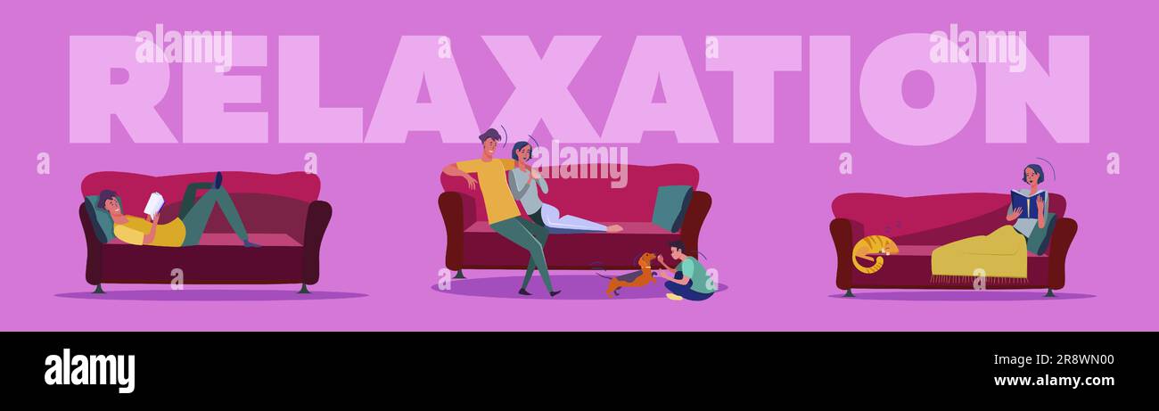 Communication in living room set Stock Vector Image & Art - Alamy