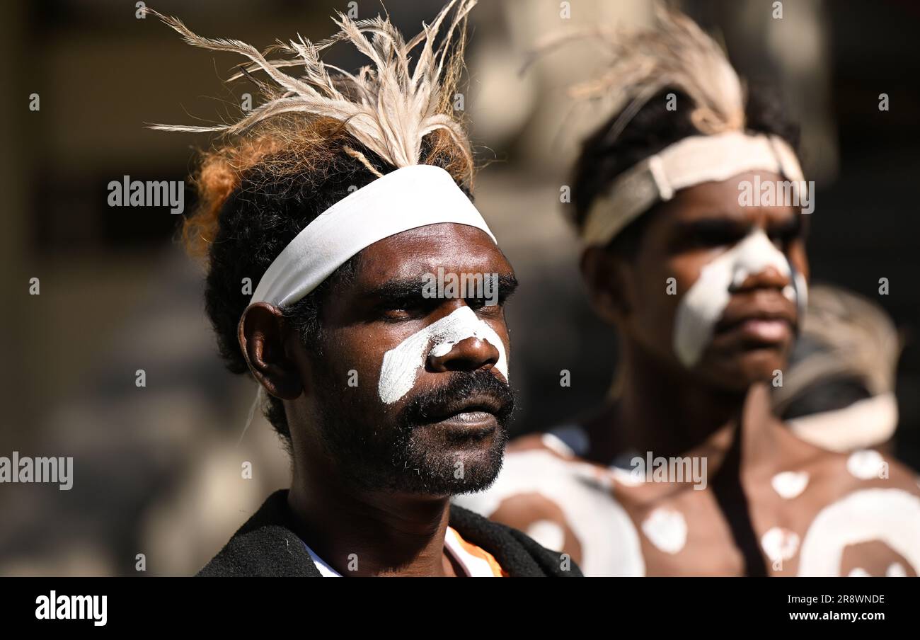 Brisbane, Australia. 23rd June, 2023. Members of the Traditional Owners ...