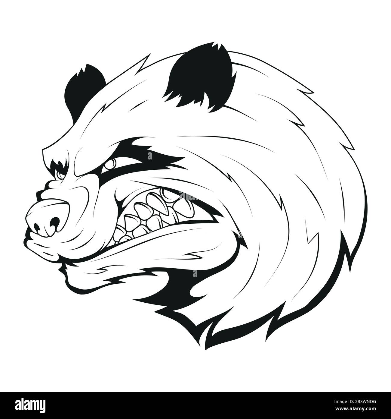 Mean Panda Bear Drawings