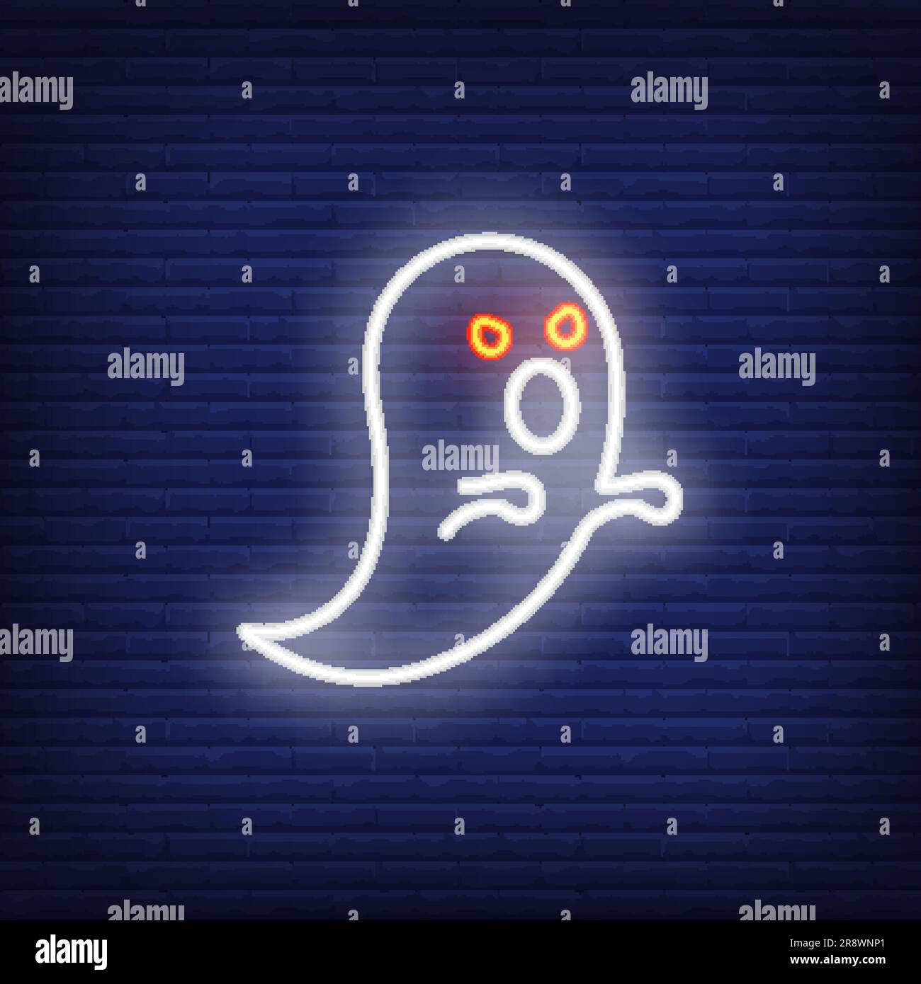 Ghost neon sign Stock Vector Image & Art - Alamy