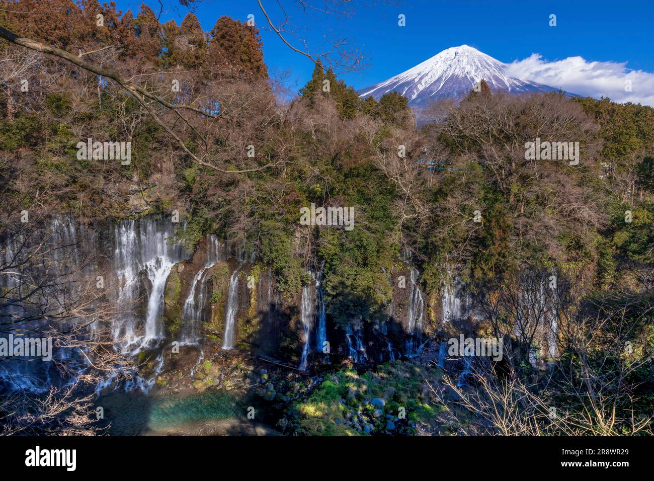 Shiraito Falls and Mount Fuji Stock Photo - Alamy