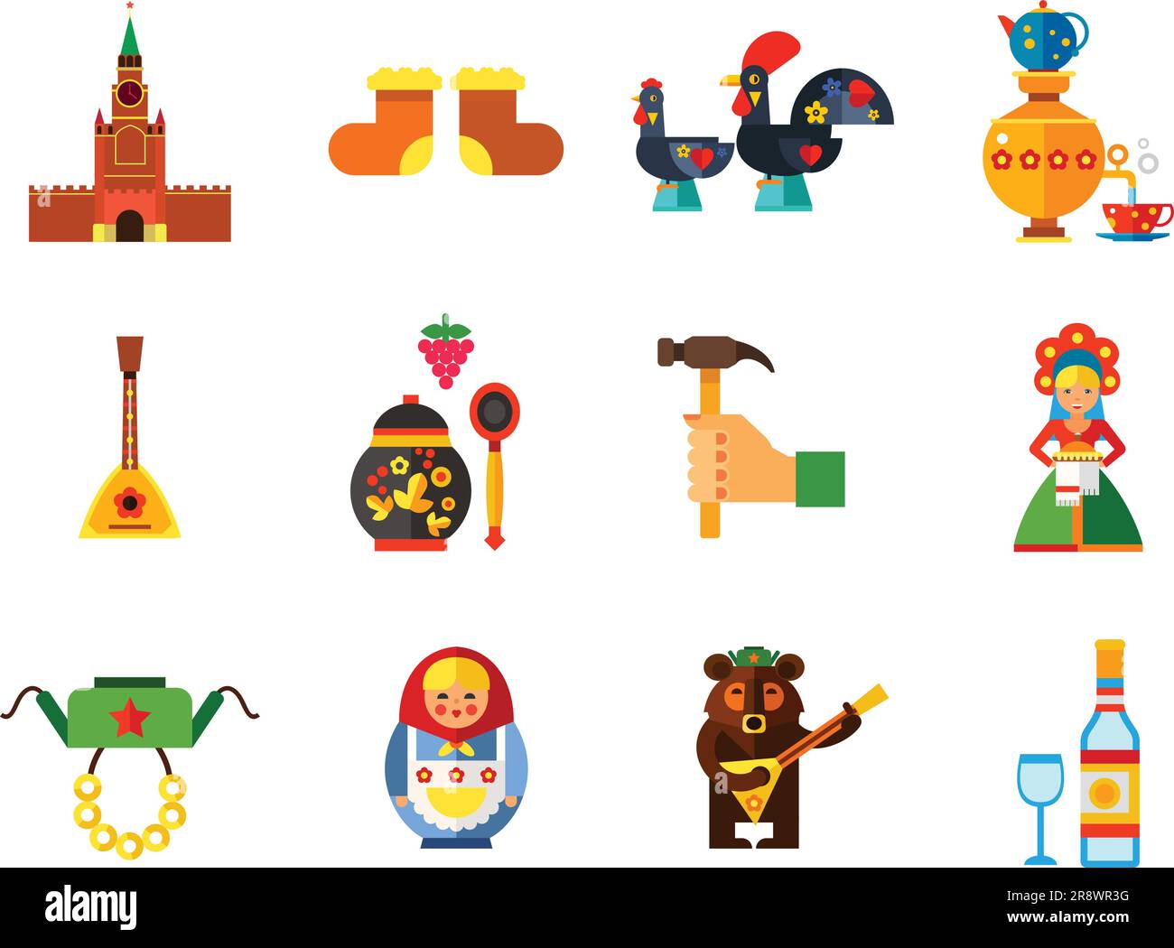 Russia Icon Set Stock Vector Image & Art - Alamy