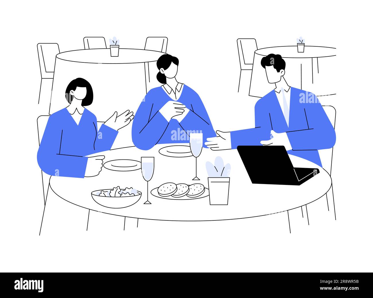 Business lunch abstract concept vector illustration Stock Vector Image ...