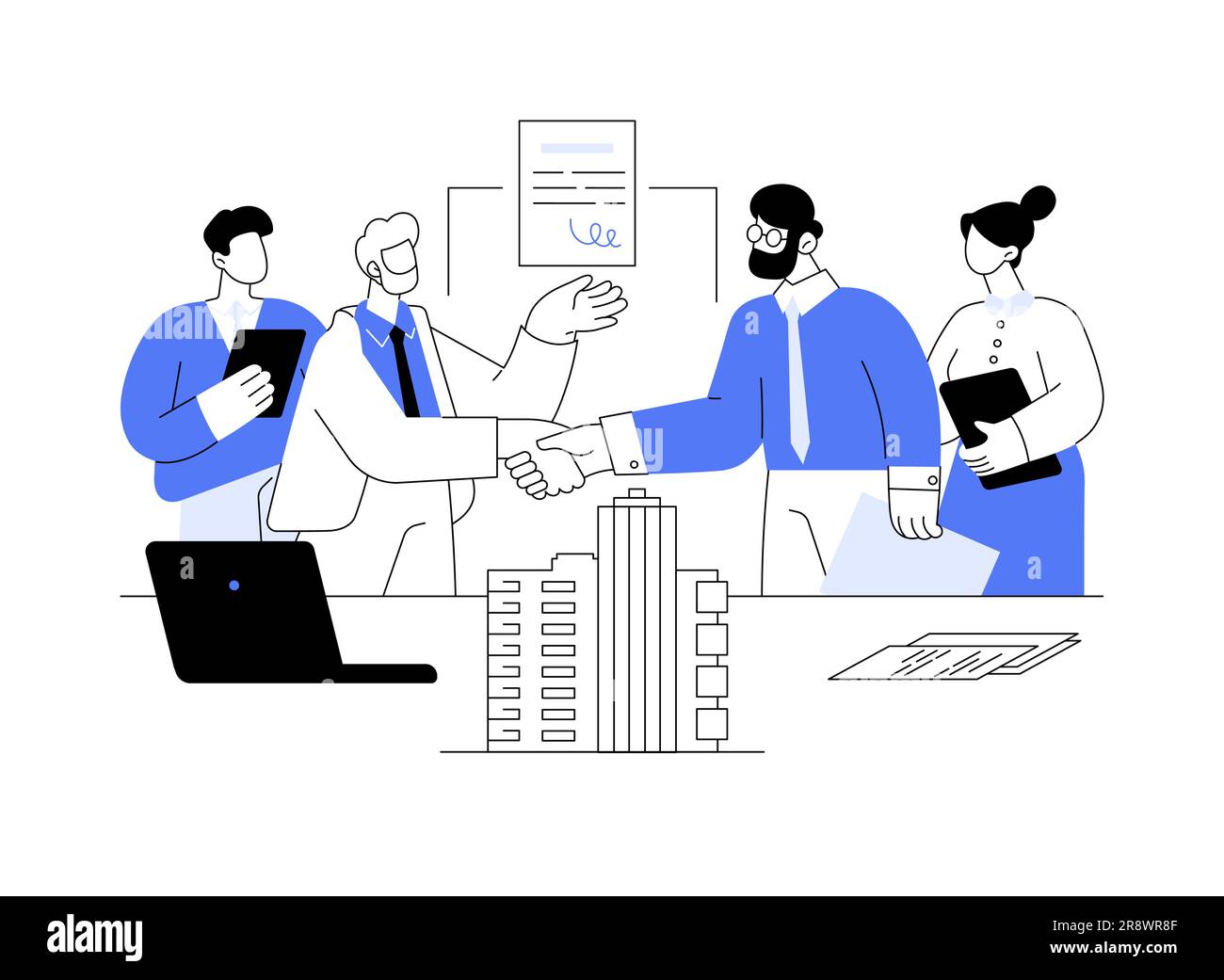 Investing in real estate abstract concept vector illustration Stock ...