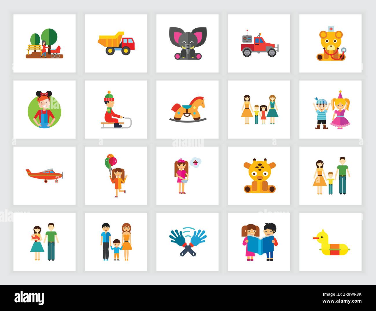 Childhood concept. Flat icon set Stock Vector Image & Art - Alamy Childhood concept. Flat icon set Stock Vector Image & Art - Alamy
