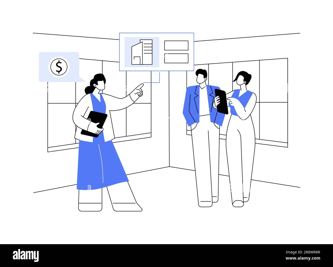 Real estate agent abstract concept vector illustration Stock Vector ...