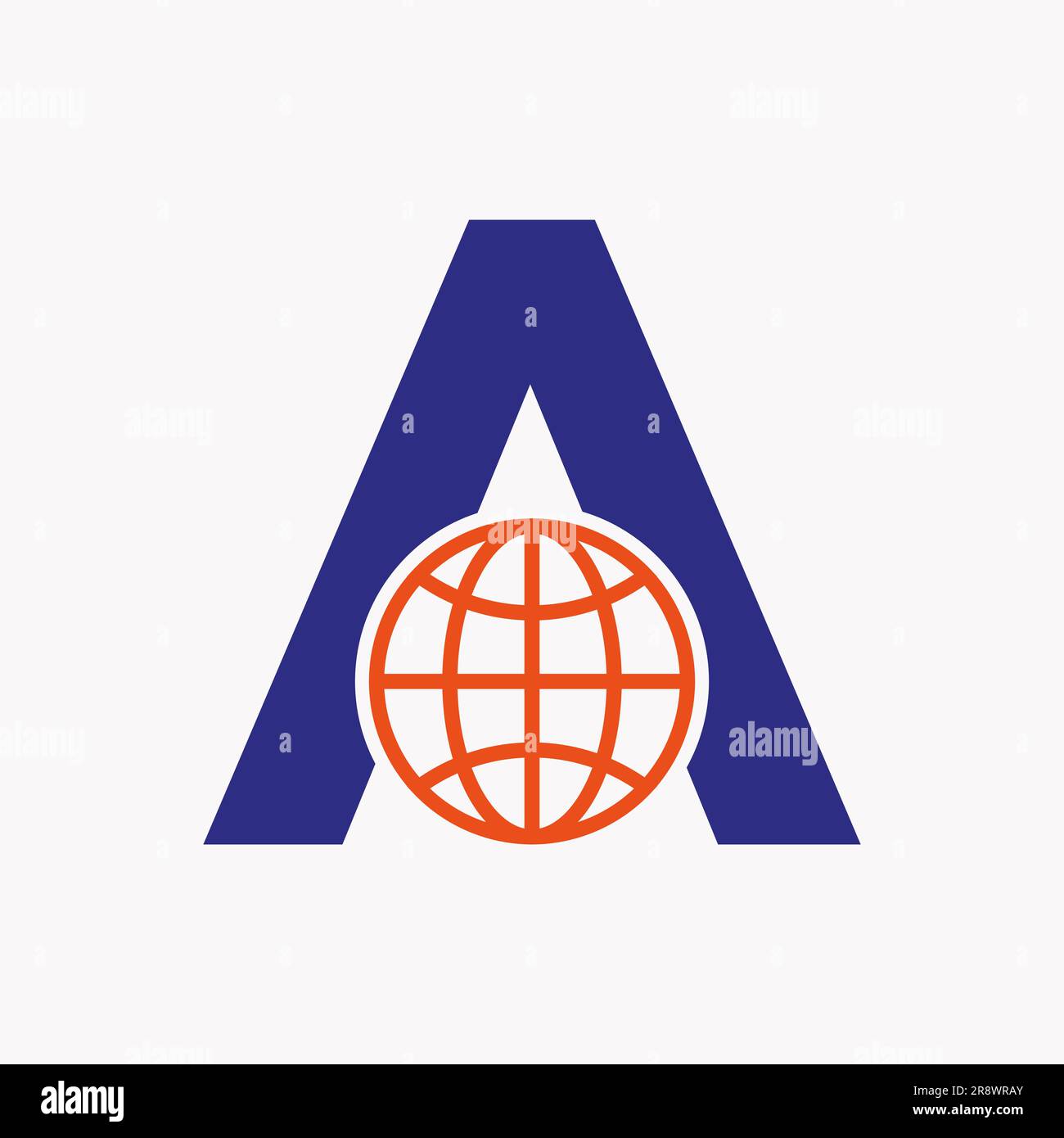 Letter A Global Logo Design. Global Logotype Symbol Vector Template ...