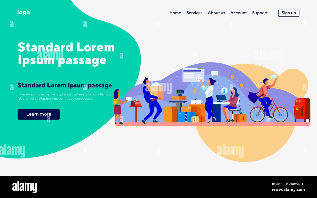 Postal sorting office Stock Vector Images - Alamy