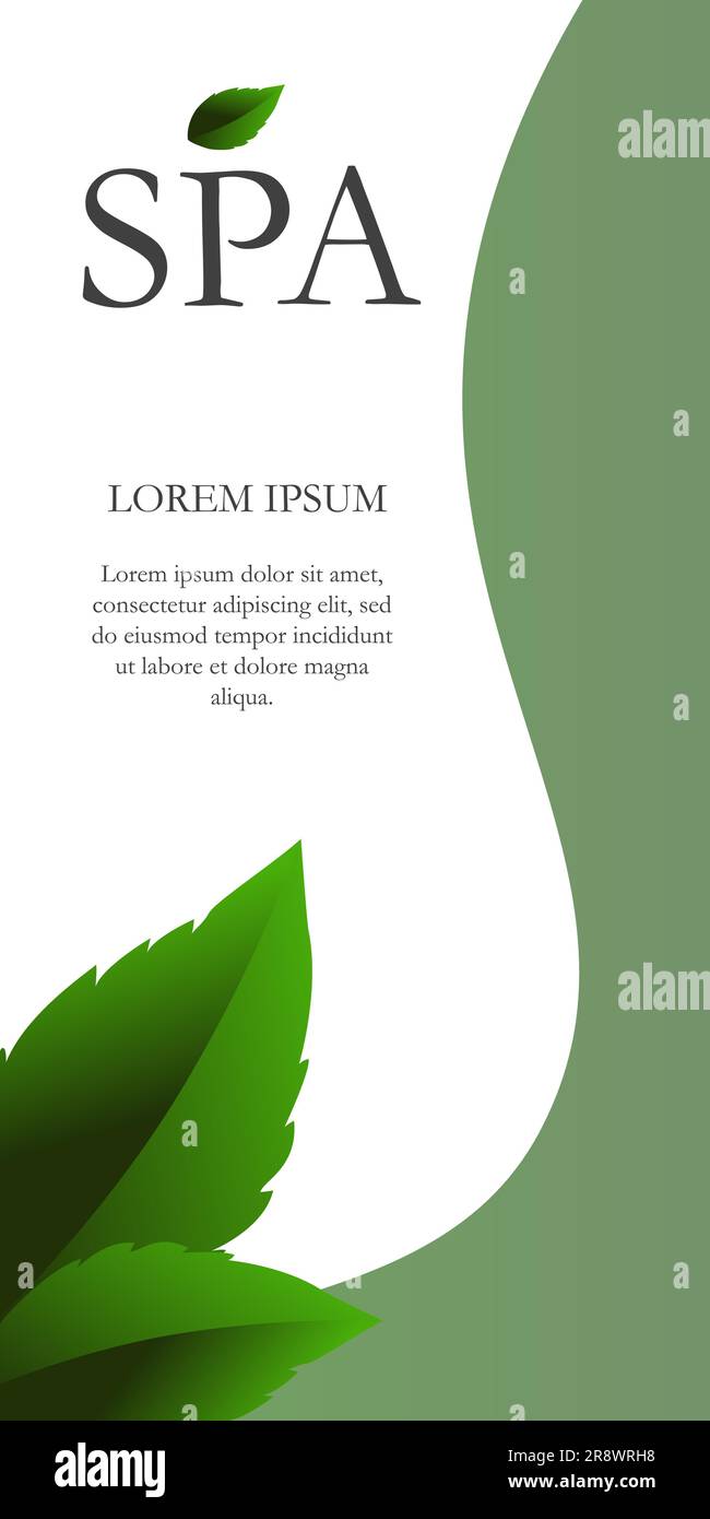 Spa lettering with leaves in corner Stock Vector Image & Art - Alamy