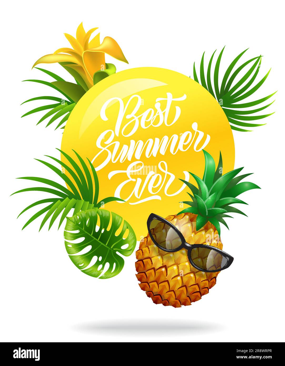 Best summer ever colorful poster design Stock Vector Image & Art - Alamy