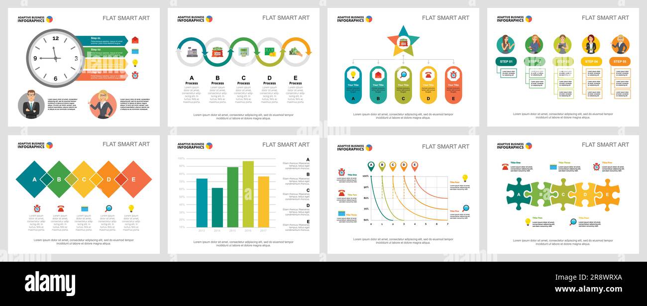 Colorful infograph charts set Stock Vector Image & Art - Alamy