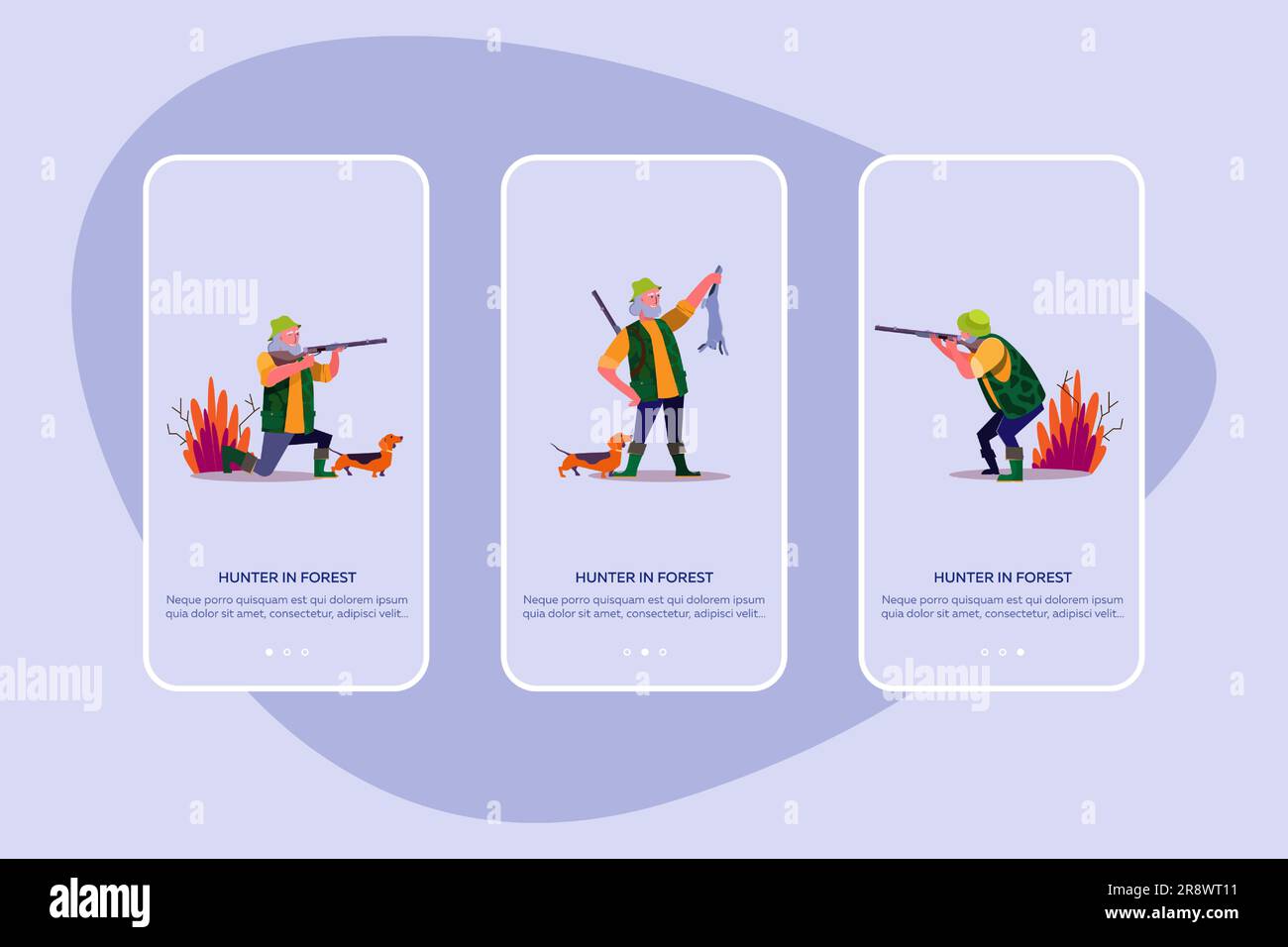 Hunter in forest set Stock Vector Image & Art - Alamy