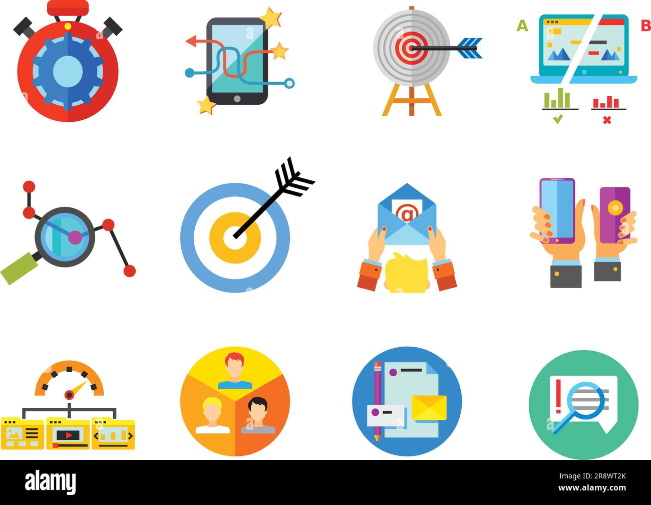 Marketing Icon Set Stock Vector Image & Art - Alamy