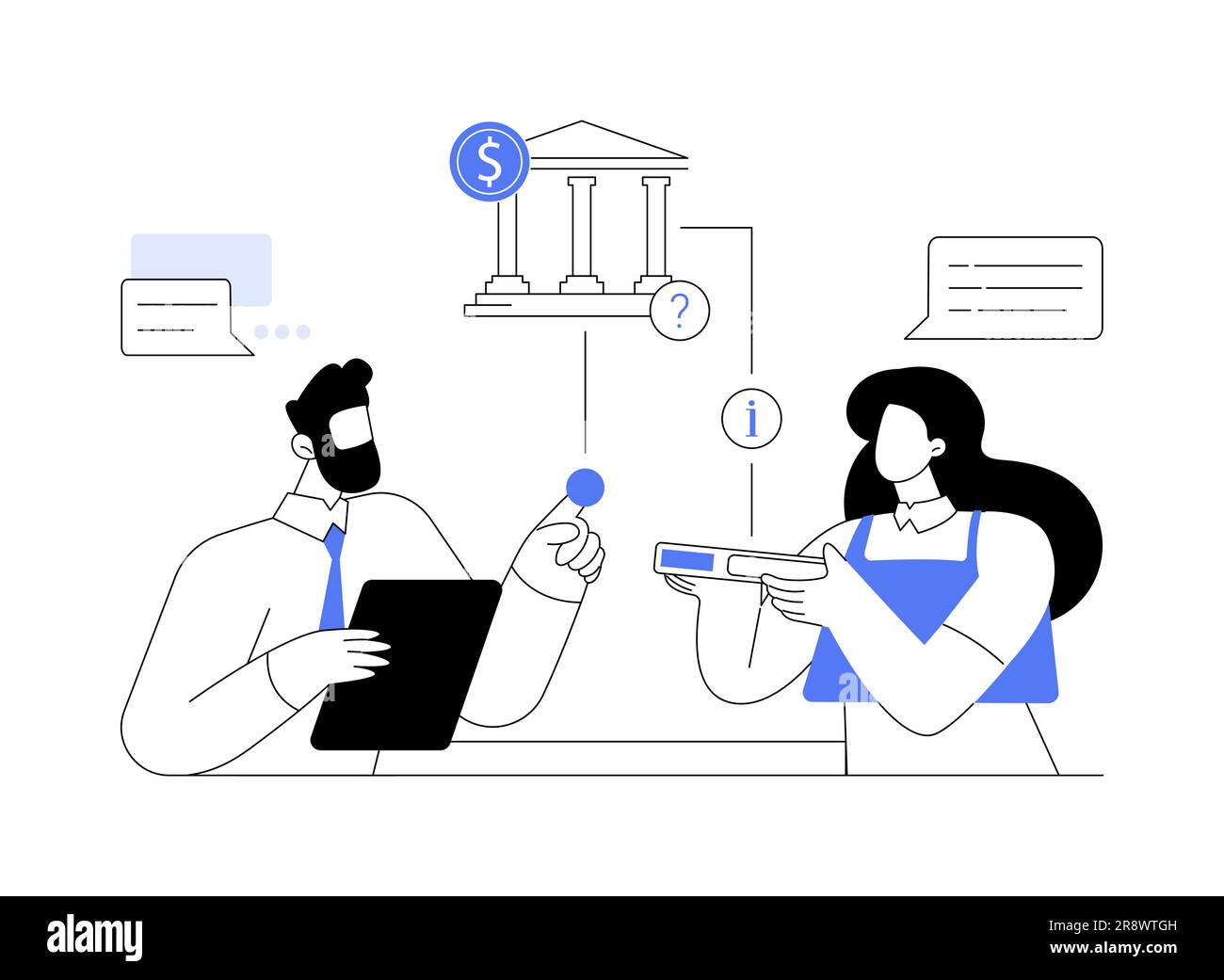 Personal bank assistant abstract concept vector illustration Stock ...