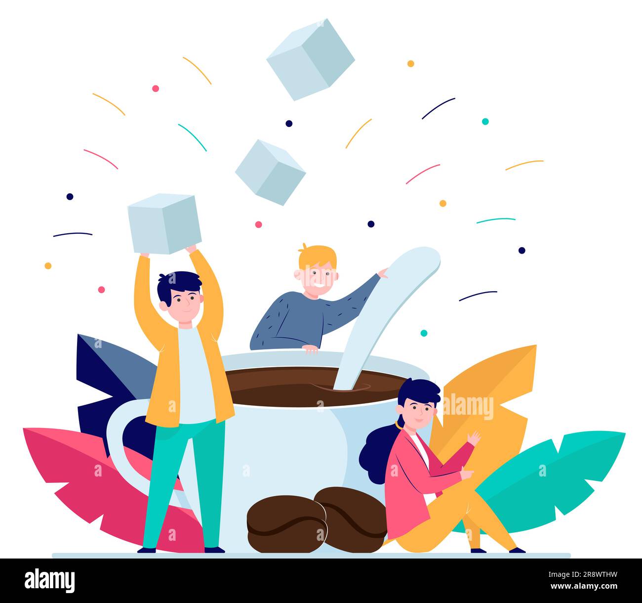 Woman mixing drink Stock Vector Images - Alamy