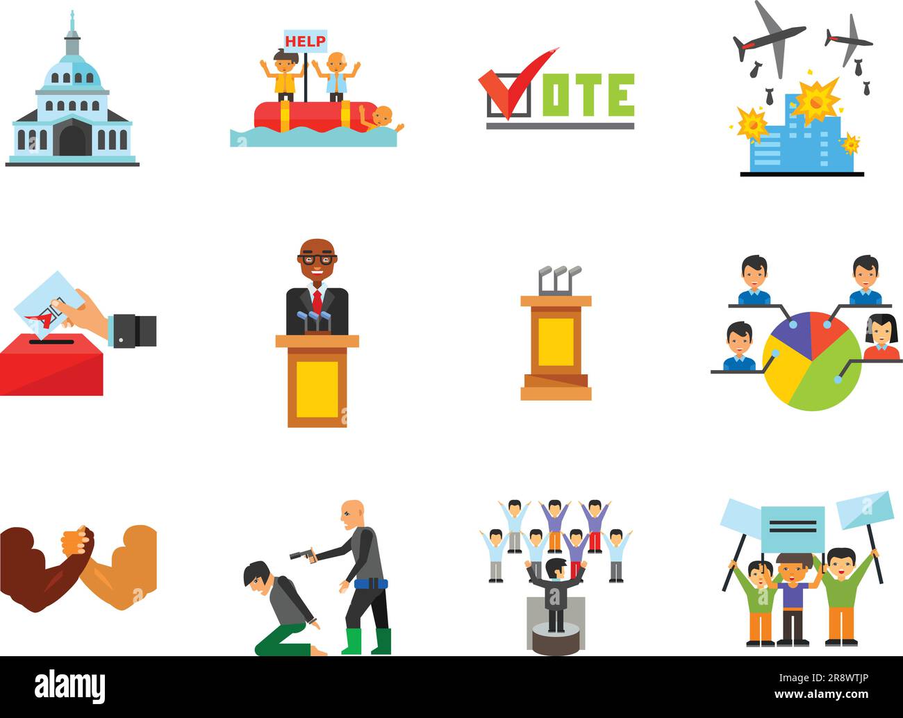 Politics Icon Set Stock Vector Image & Art - Alamy