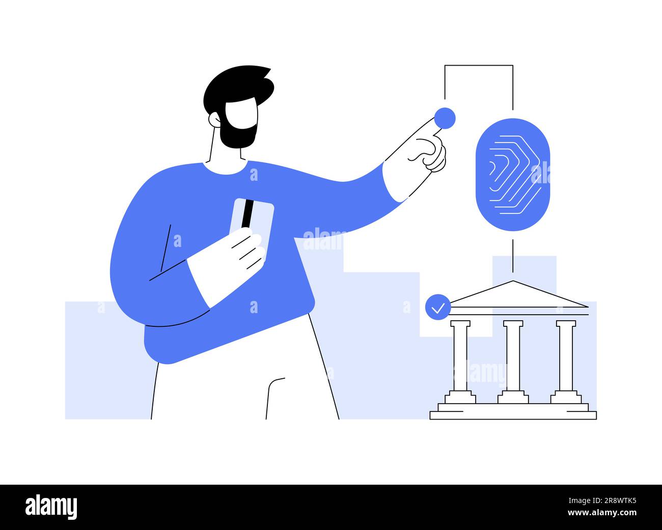 Biometric identification abstract concept vector illustration Stock ...