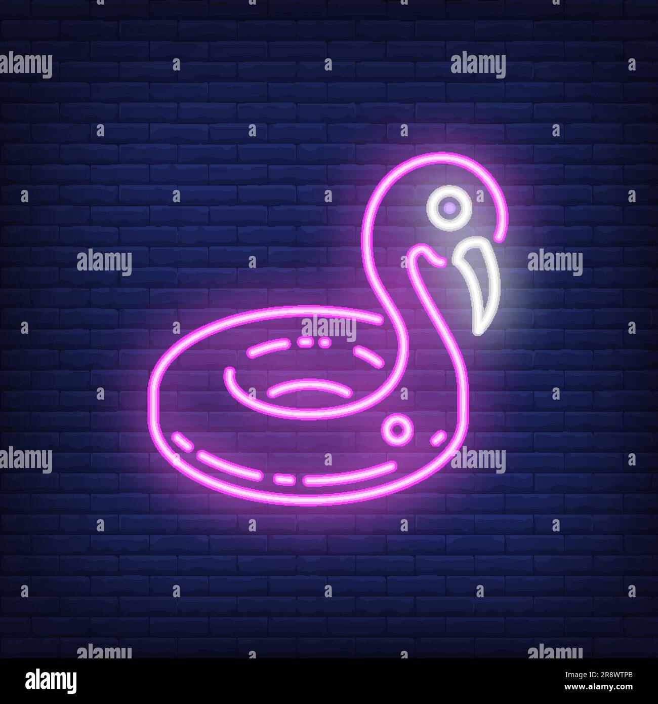 Inflatable flamingo neon sign Stock Vector Image & Art - Alamy