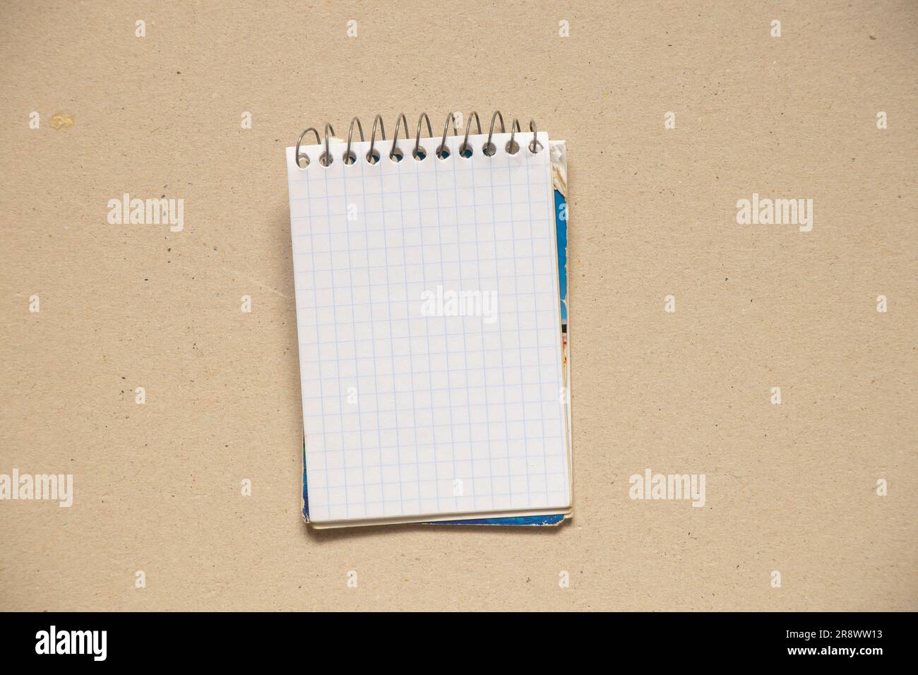 old blank squared notebook on paper close up Stock Photo - Alamy