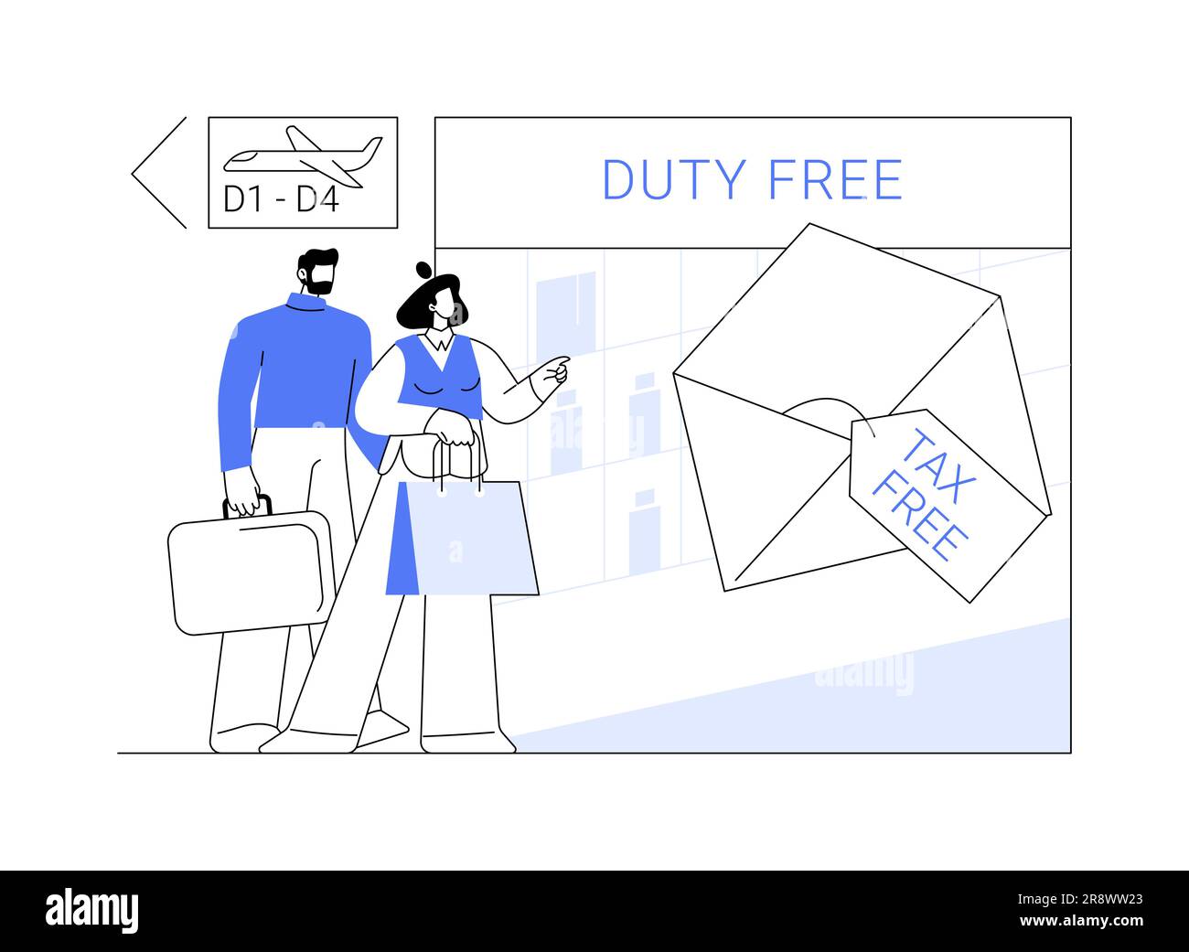 Duty free shop abstract concept vector illustration Stock Vector Image ...