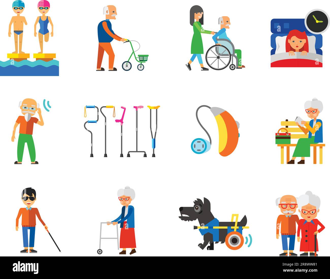 Disabled Icon Set Stock Vector Image & Art - Alamy
