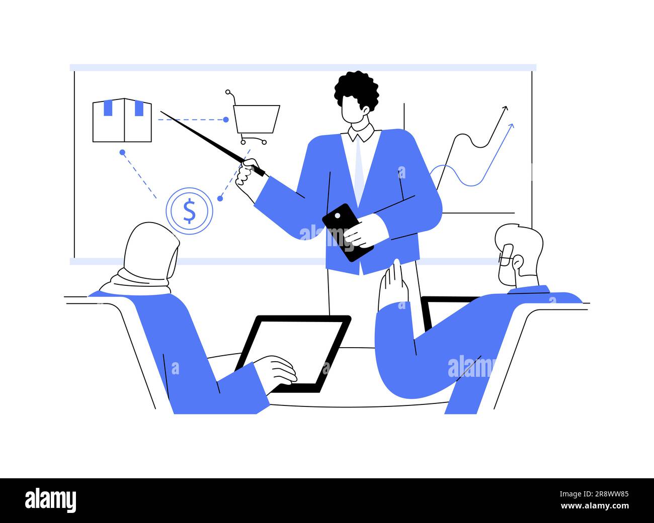Sales training abstract concept vector illustration Stock Vector Image ...